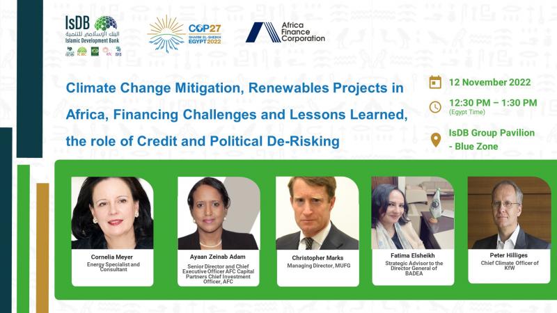 Climate Change Mitigation, Renewables Projects in Africa, Financing ...